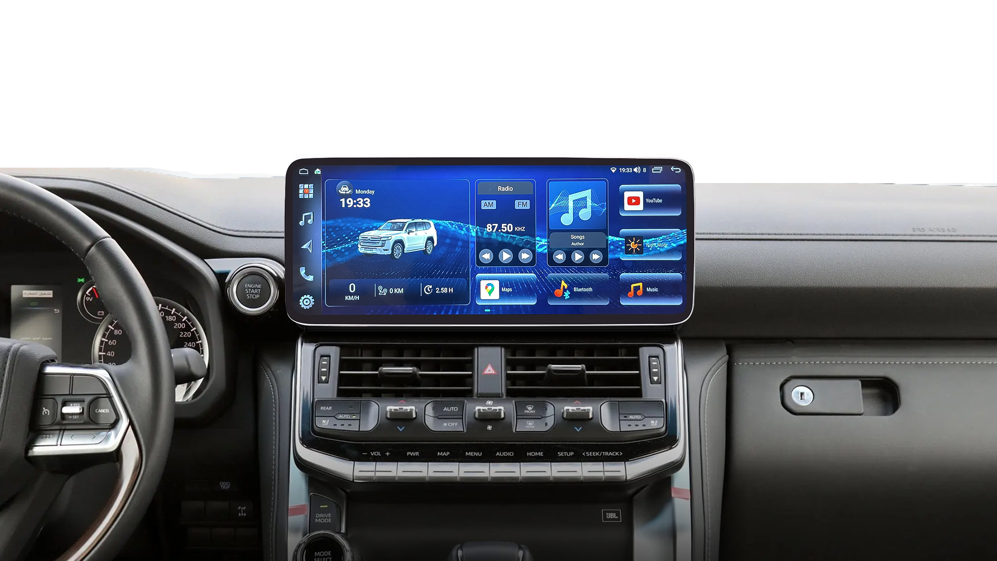 Toyota LC-300 12.3" Head Unit with 360° AVM